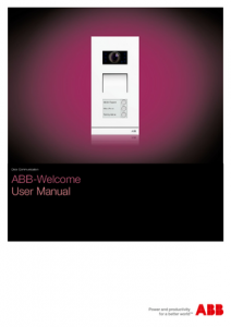 ABB-Welcome user manual - AGR TECHNOLOGIES GmbH